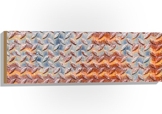 Hout - Print van Metalen Plaat met Relief - 90x30 cm - 9 mm dik - Foto ...