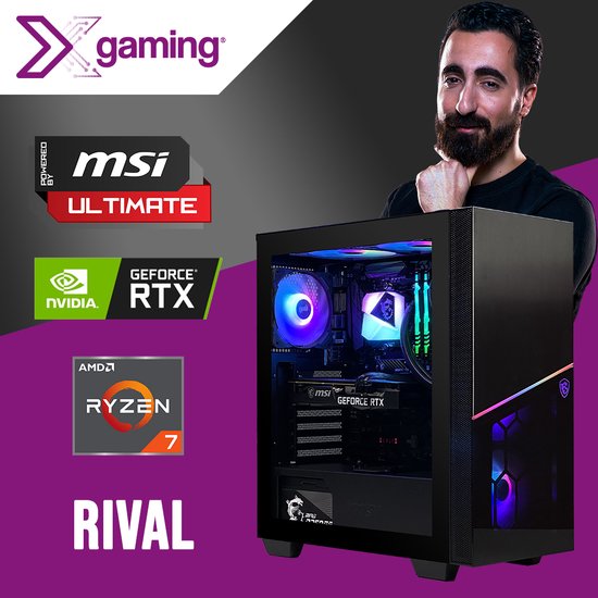 Rival Game PC Powered by MSI & Morrog Ryzen 7 5700X, GeForce RTX 3060 Ti, 16GB, 1TB... | bol.com