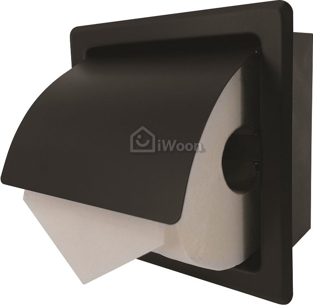 Inbouw toiletrolhouder RVS mat zwart | bol.com