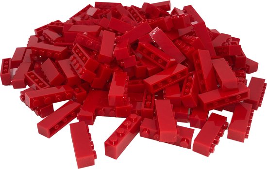 100 Bouwstenen 1x4 | Rood | Compatibel met Lego Classic | Keuze uit ...