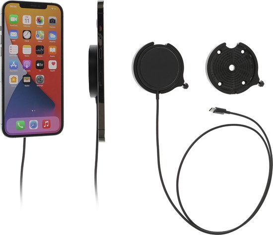 Brodit houder met MagSafe Charger-zwart iPhone 12-14 | bol.com