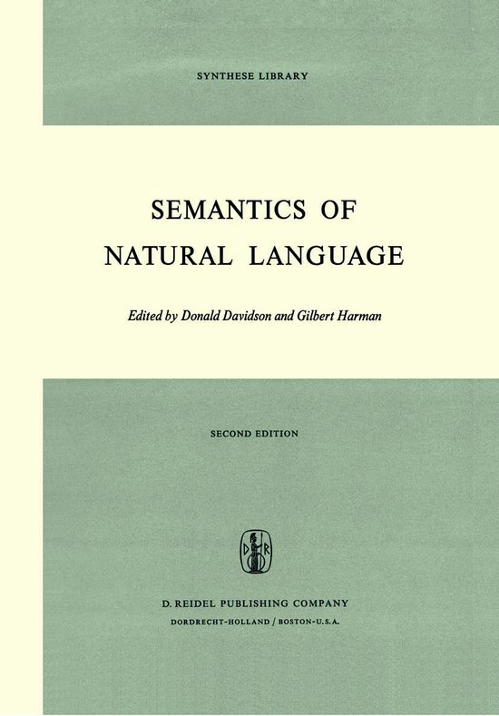 Synthese Library- Semantics of Natural Language | 9789027703101 | Boeken | bol