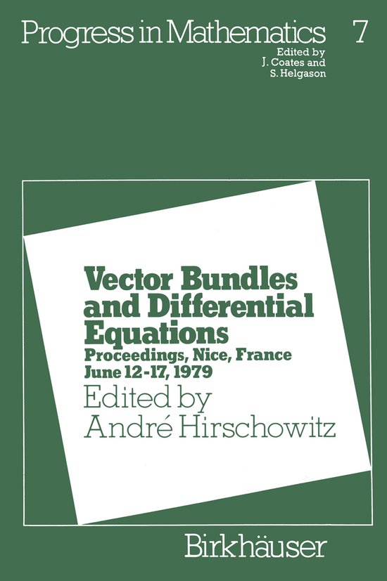 Progress in Mathematics- Vector Bundles and Differential Equations ...