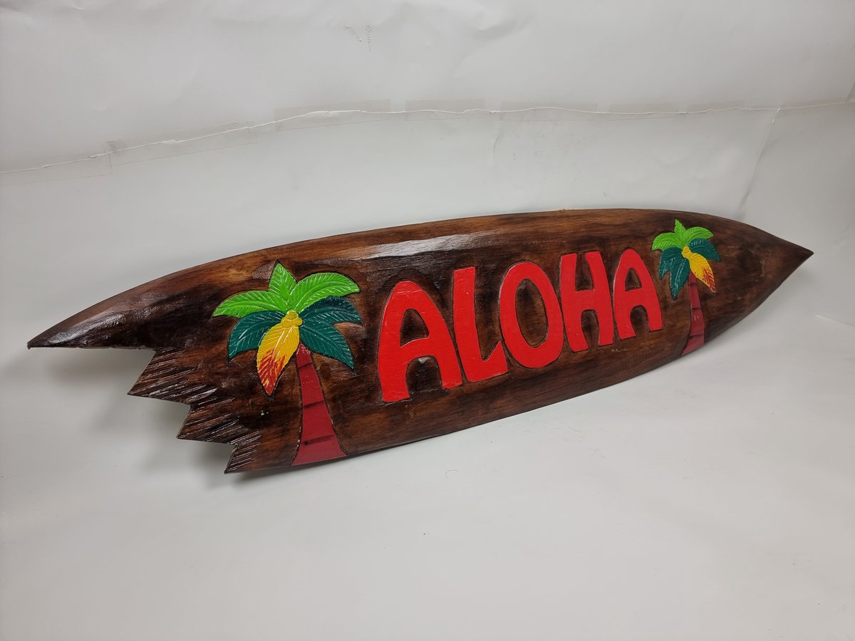 Western Deco - 100cm Aloha Tiki Bar Bord - Surfboard Surfplank ...