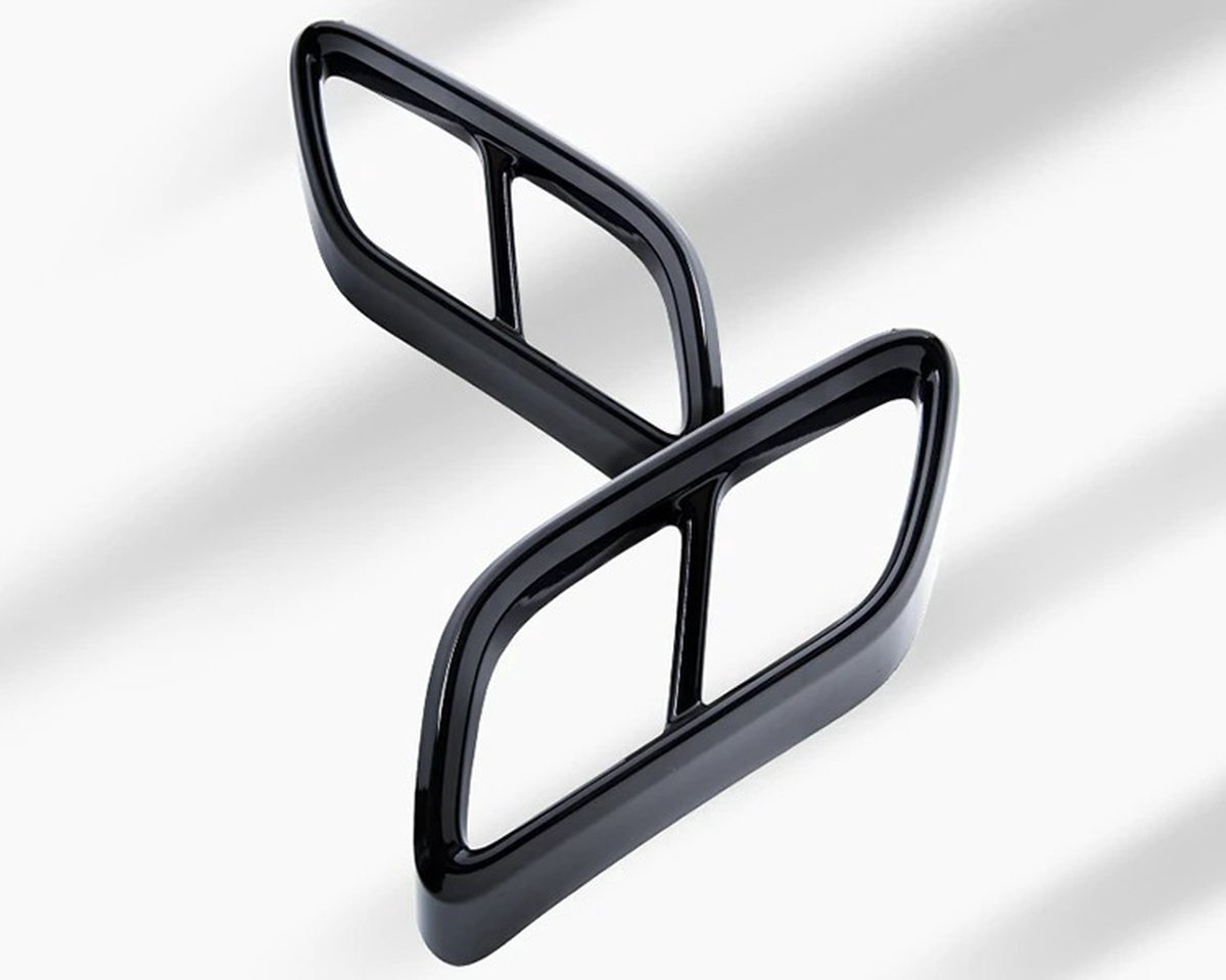 VW Golf 8 R Line Zwart Black Dubbele uitlaat trim tip decoratie lijsten ...