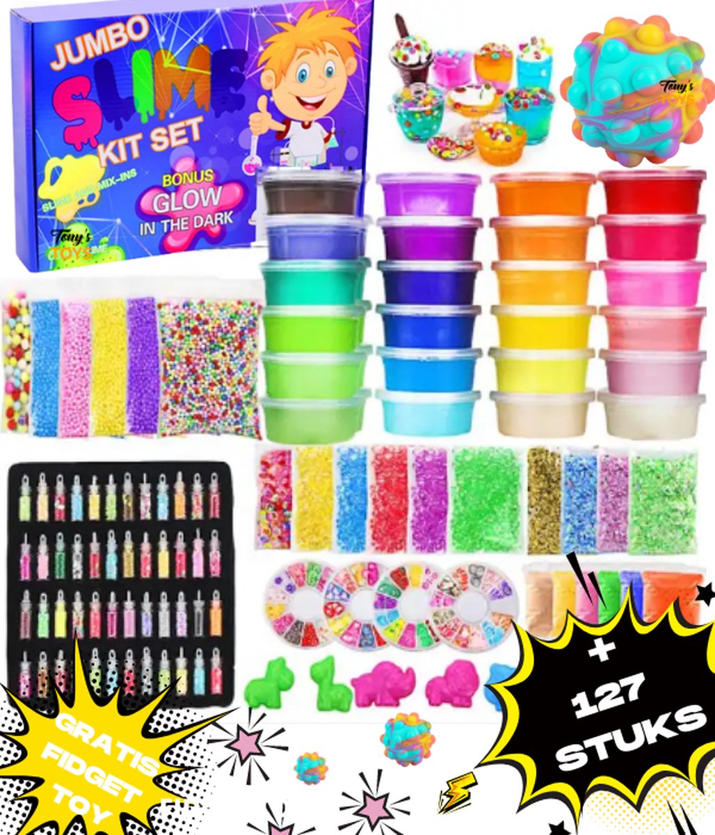 Slijm pakket- slime - DIY Kit Slijm maken – Glow in the dark ...