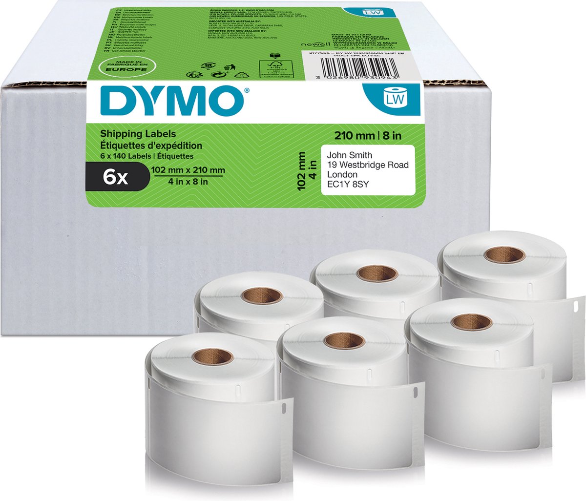 DYMO 2177565 étiquette à imprimer Blanc Imprimante d'étiquette adhésive ...