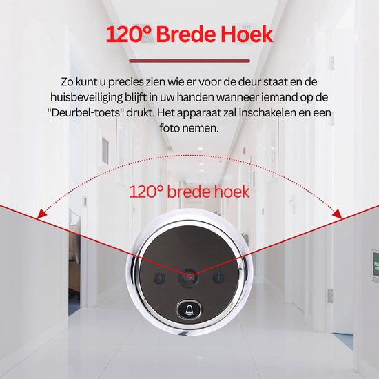 Kijkgat Camera – Camera Met Kijkscherm Binnen – Met Nachtzicht – 120 ...