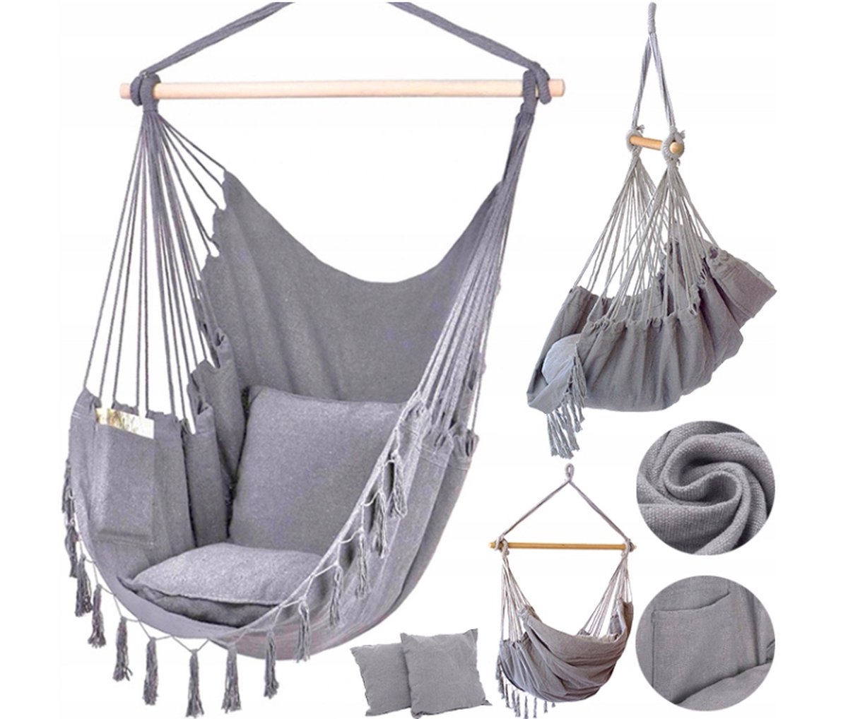 Hangstoel - Binnen en Buiten - Hangstoel Cocoon - Hangstoel voor Binnen ...
