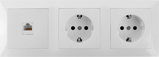 UTP RJ45 Stopcontact - Wandcontactdoos - Inbouw - 2-voudig Stopcontact ...