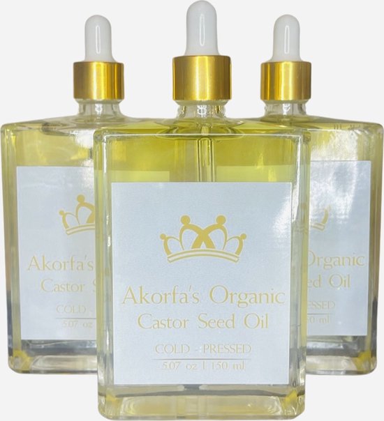 Biologische castor olie - Ricinusolie - Castorolie 150 ml in glas | bol
