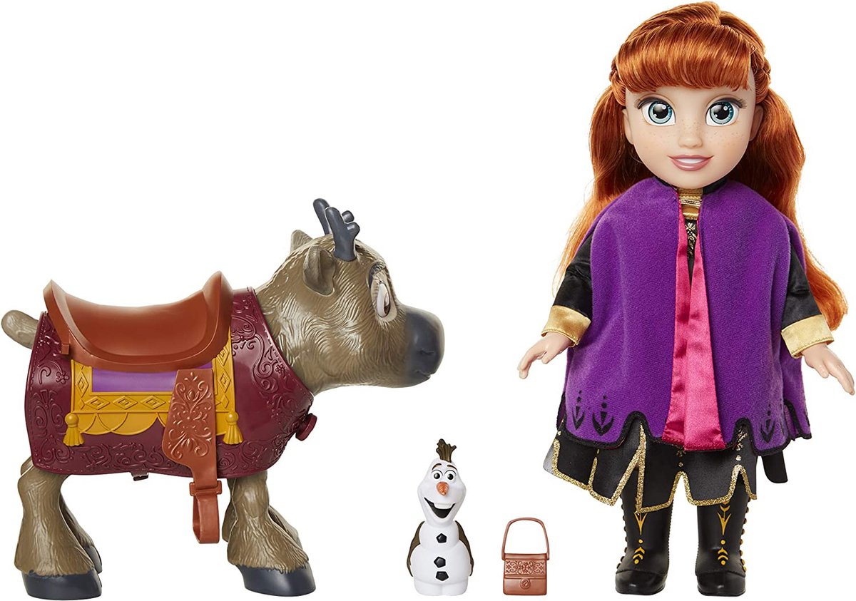 Frozen 2 - Disney prinses Anna pop met figuren Olaf en het rendier Sven ...