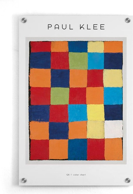 Walljar - Paul Klee - QU 1 color chart - Muurdecoratie - Plexiglas ...