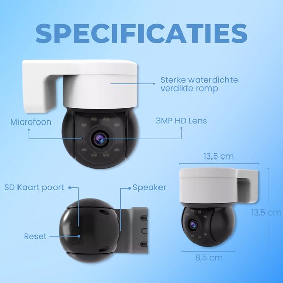 DeHees Beveiligingscamera met 128GB Opslag - Full HD - IP Camera draai- en kantelbaar... | bol