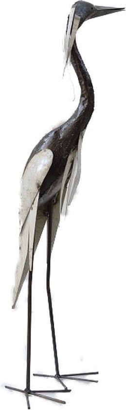 Floz Design groot metalen vogelfiguur - beeld reiger XL - fairtrade uit ...