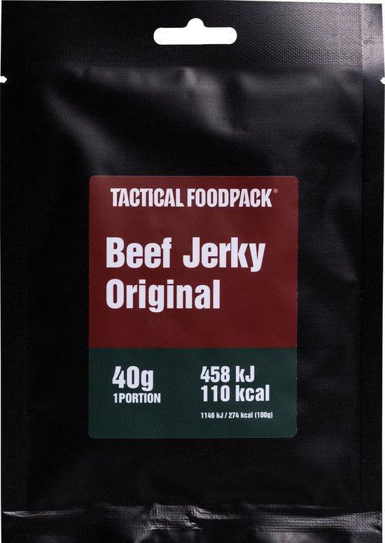 Tactical Foodpack - Beef Jerky Original - outdoor snack - buiten eten - houdbaar -... | bol