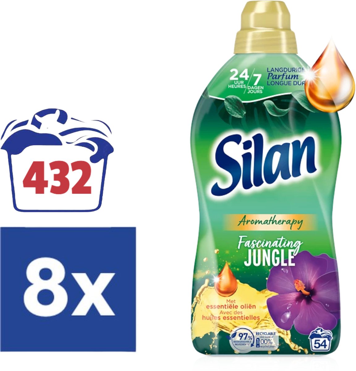 Silan Aroma Therapy Fascinating Jungle Wasverzachter - 8 x 54 ...