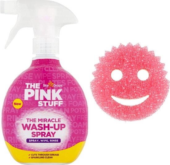 Schoonmaakbundel - The Pink Stuff Wash up spray & Scrub Mummy | bol