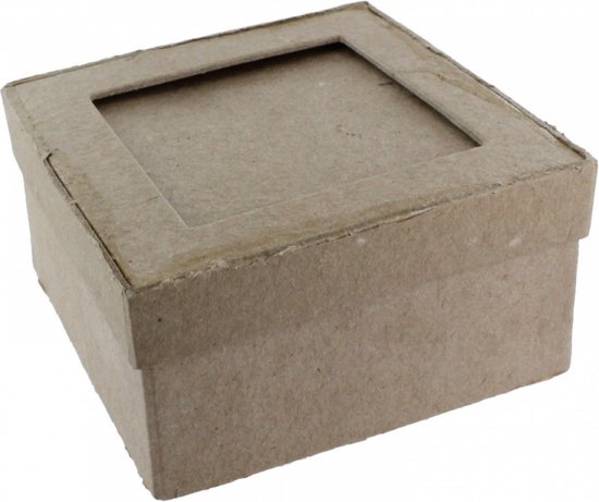 Set 10 mini box square with frame 80x80x40mm | bol