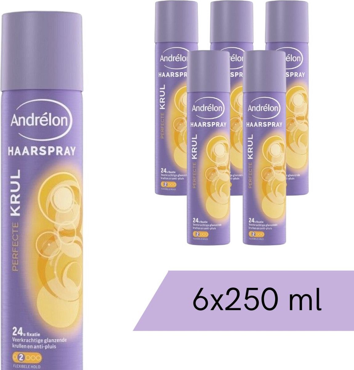 Voordeelverpakking: 6x Andrelon Haarspray - Perfecte Krul - 250 ml ...