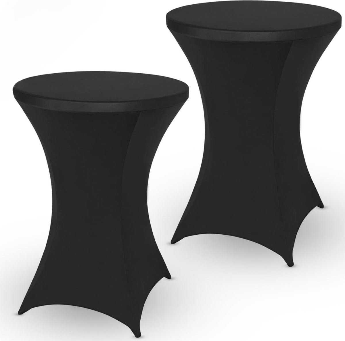 Nince Statafelrok Zwart Extra Dik - Tafelrok - Statafelhoes Set Van 2 - Stretch Rok 80... | bol.com