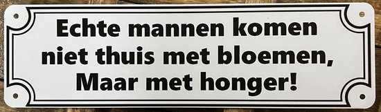 Bloemen honger grappig Reclamebord van metaal METALEN-WANDBORD ...