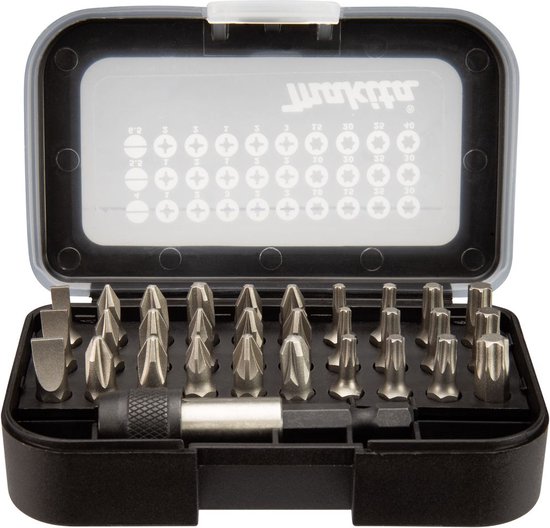 Makita 31-delige bitset in plastic box met riemclip - Accessoires - Inclusief... | bol.com