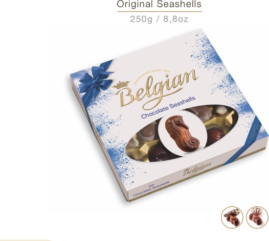 Pralines België, Belgian Chocolate Seashells, 250 gr, 20 pralines | bol.com