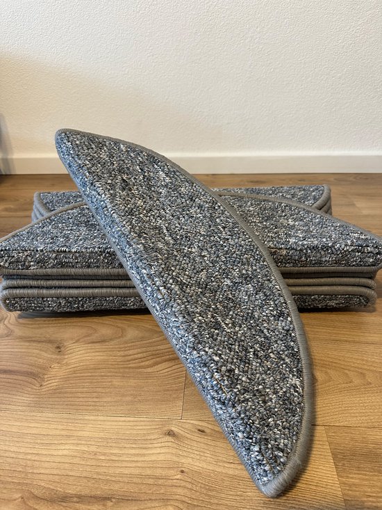 Halve Maantjes voor Trap - Grijsblauw - 15 Stuks - 56x17cm - Trapmatten ...