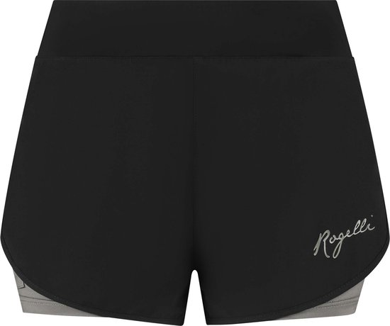 Rogelli Kya - 2-in-1 Hardloopshort - Dames - Maat 2XL - Grijs, Zwart ...