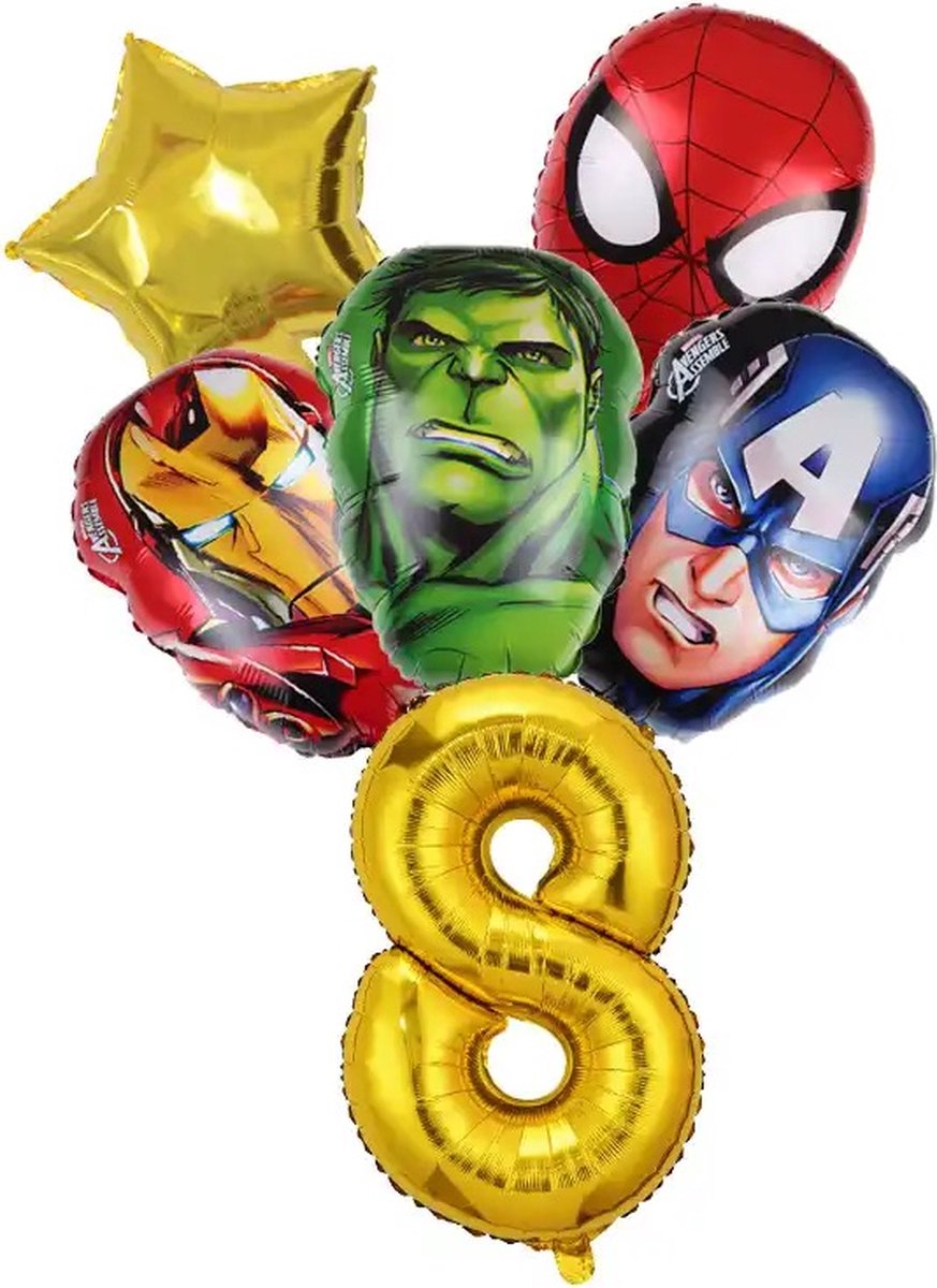 Set de Ballons 8 ans Avengers - Soirée à thème 8 ans Avengers- Set de ...