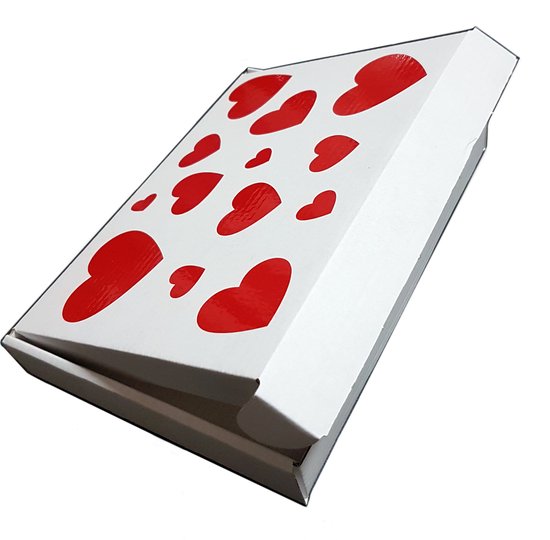 2x A5 Brievenbus doosje - giftbox - valentijn kado verpakking - hartjes ...
