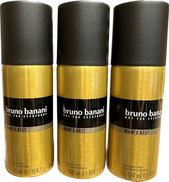 Bruno Banani Deo Spray Men's Best - Voordeelverpakking 3 x 150 ml | bol.com