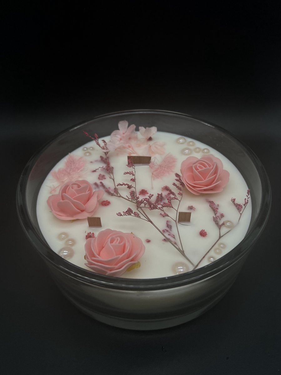 Kaars in glas groot - roze | bol.com