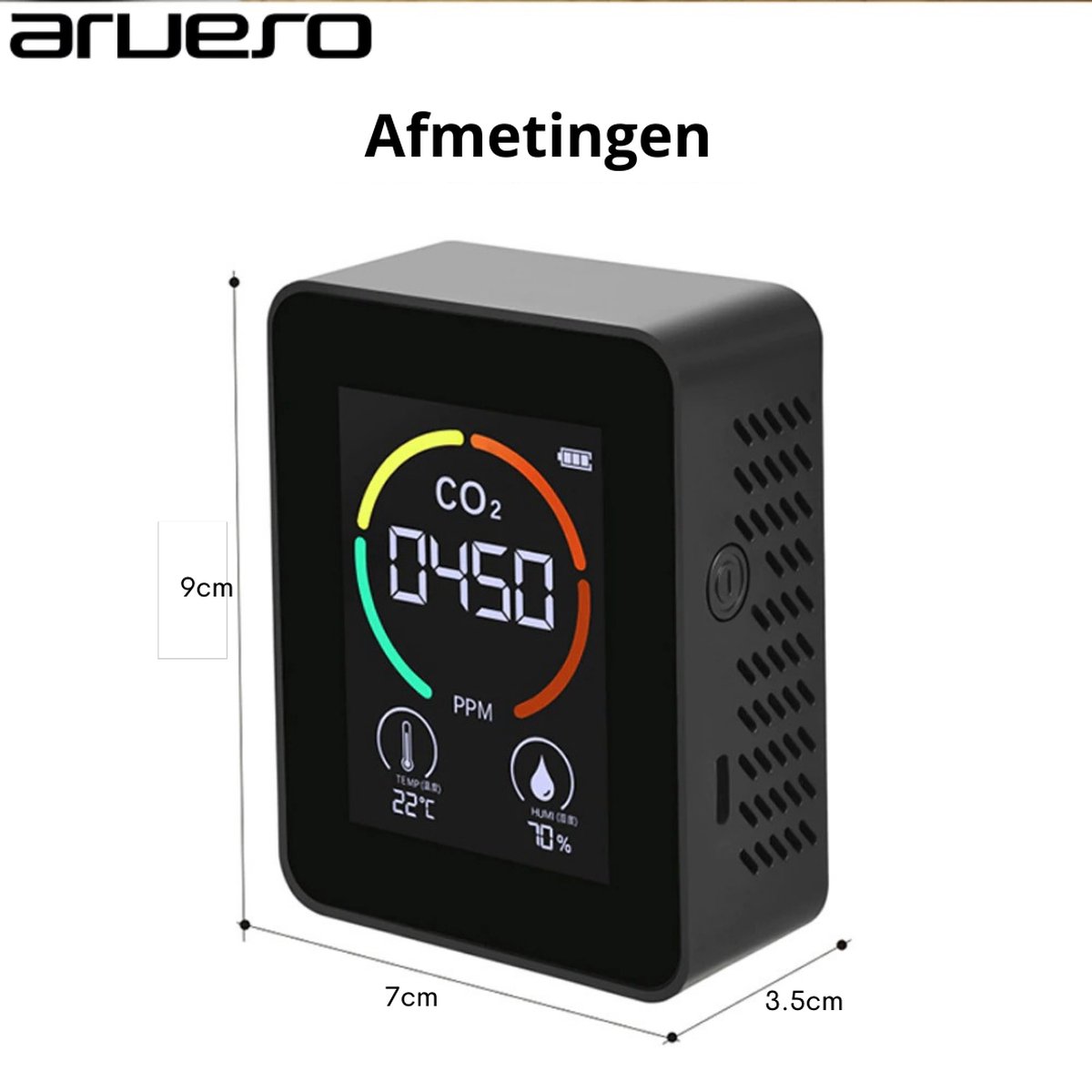 Arveso Koolmonoxide Meter - rookmelder - co2 meter - co melder ...