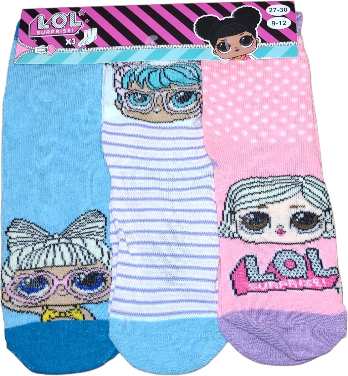 L.O.L SURPRISE! - SOKKEN - 3 PAAR SOKKEN VOOR MEIDEN - MAAT 23/26 | bol.com