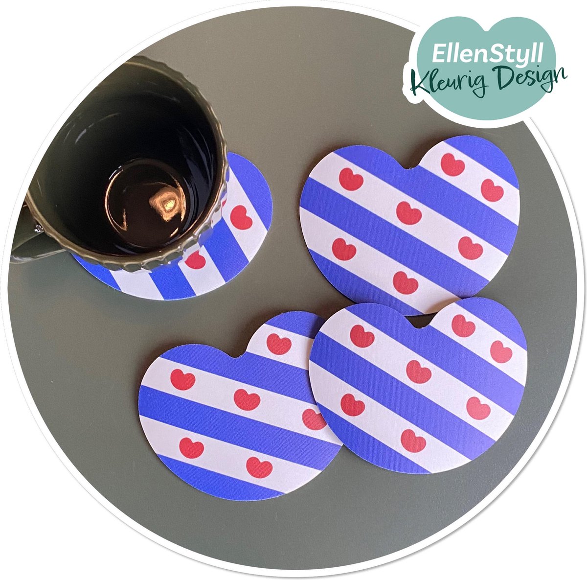 Ellenstyll onderzetters Fries Pompebled Friese vlag | bol.com