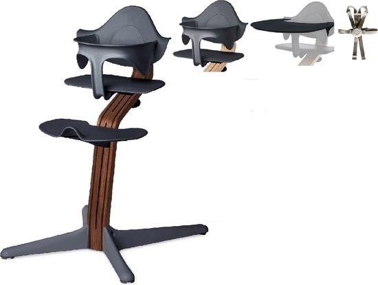 Stokke NOMI highchair Ideale set vanaf 6 maanden - Basis walnoot nature ...