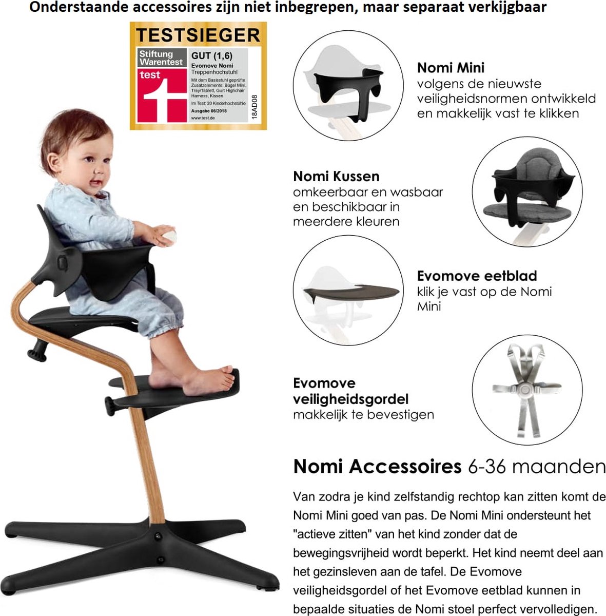 Stokke NOMI highchair meegroeistoel - Testwinnaar Kinderstoelen Test ...