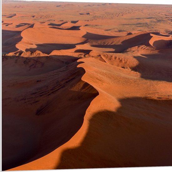 PVC Schuimplaat- Uitzicht over Groot Woestijngebied - 80x80 cm Foto op ...