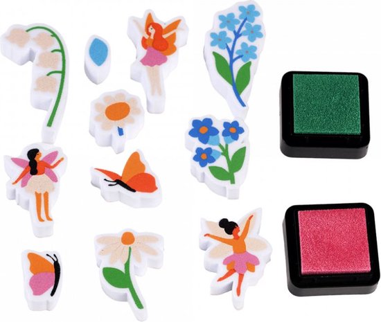 stempelset Fairies in the Garden Elfje 10 rubber stempels - met ...
