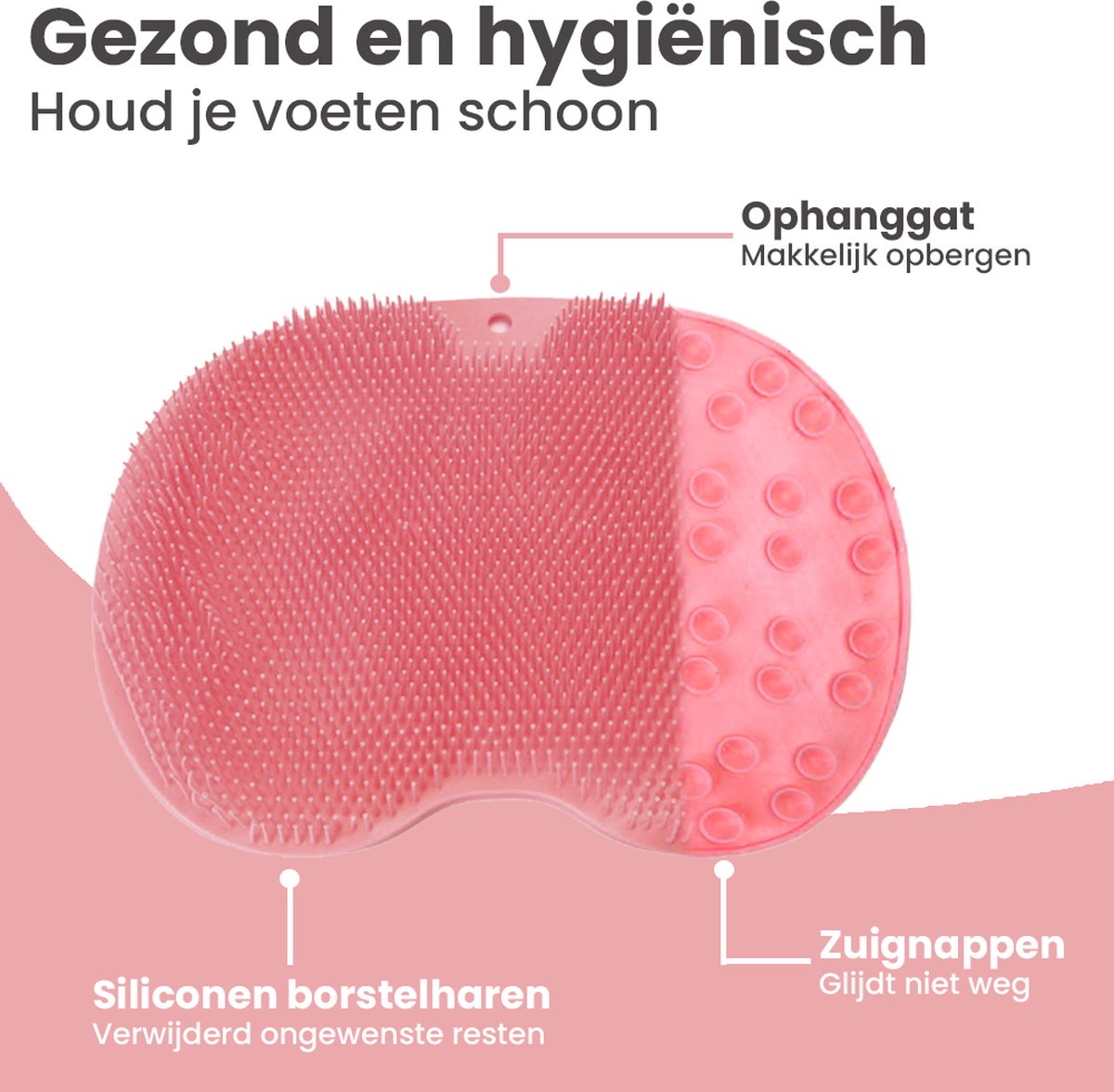 BluGo Voetscrubber - Douchemat Antislip Zuignappen - Massage Mat ...