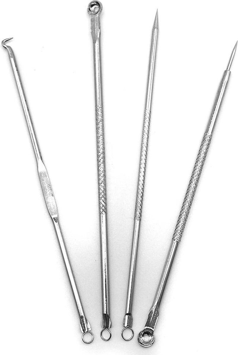 Set de 4 cuillères à comédons I Élimination des points noirs et de l ...