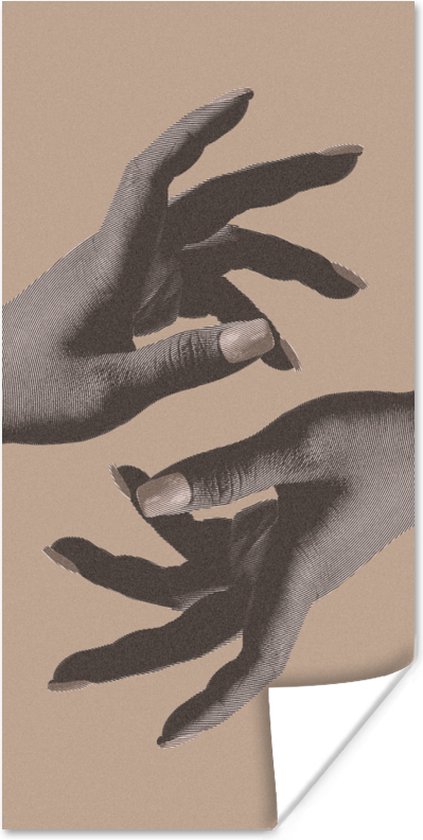 Poster Vintage - Hand - Design - 60x120 cm | bol