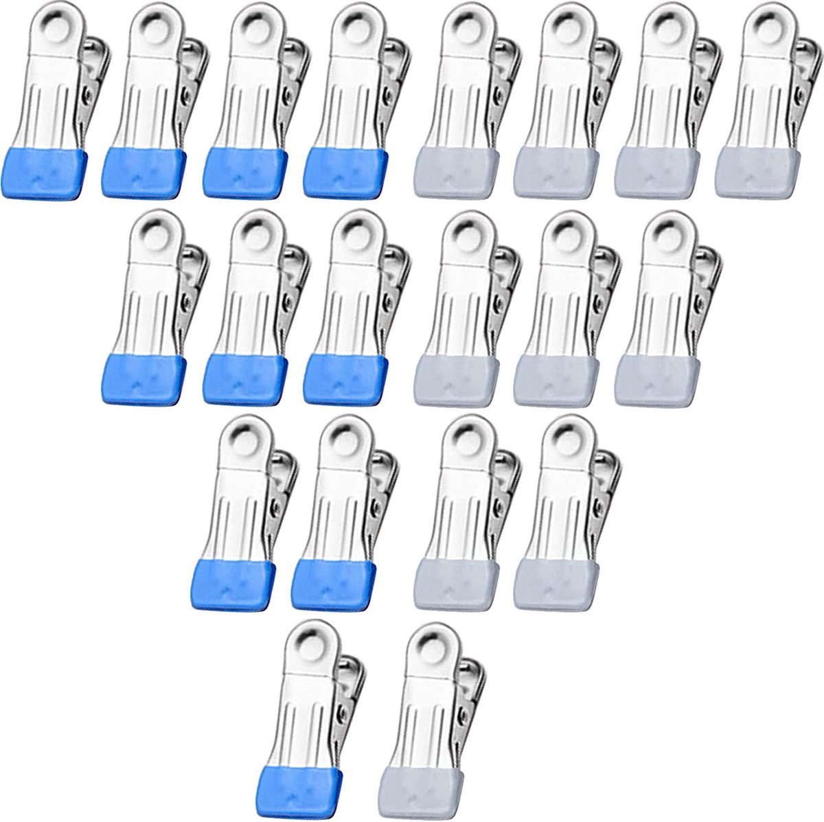 20 Stuks - Heavy Duty Wasknijpers - RVS Kleding Knijpers ...