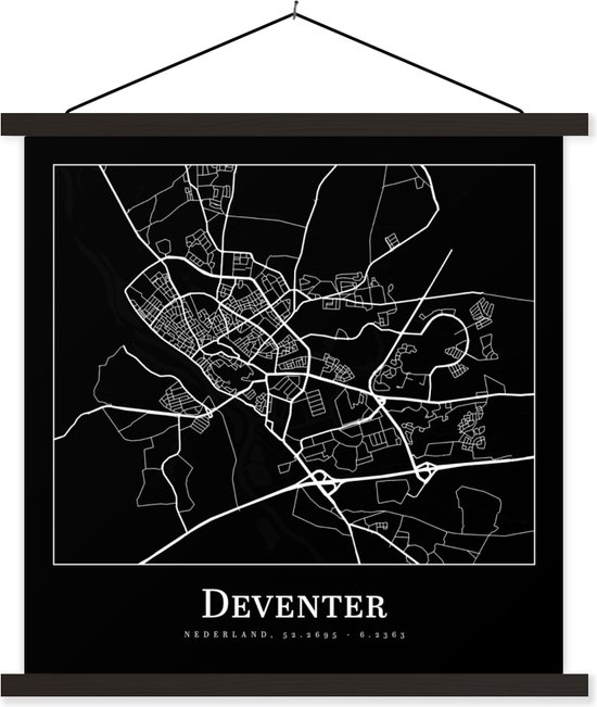 Posterhanger incl. Poster - Schoolplaat - Stadskaart - Deventer - Kaart - Plattegrond... | bol