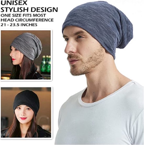 Beanie Set Classic Unisex - Blauw en Bruin - Motor rijden - Sporten | bol