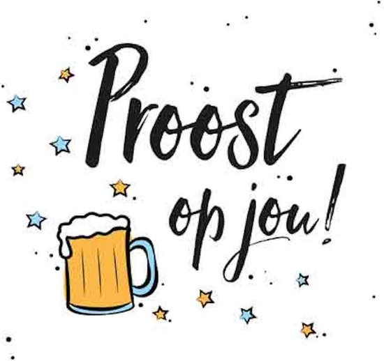 Wenskaart proost op jou - Felicitatie kaart - Wit - Bier - 1 stuk - 14 ...