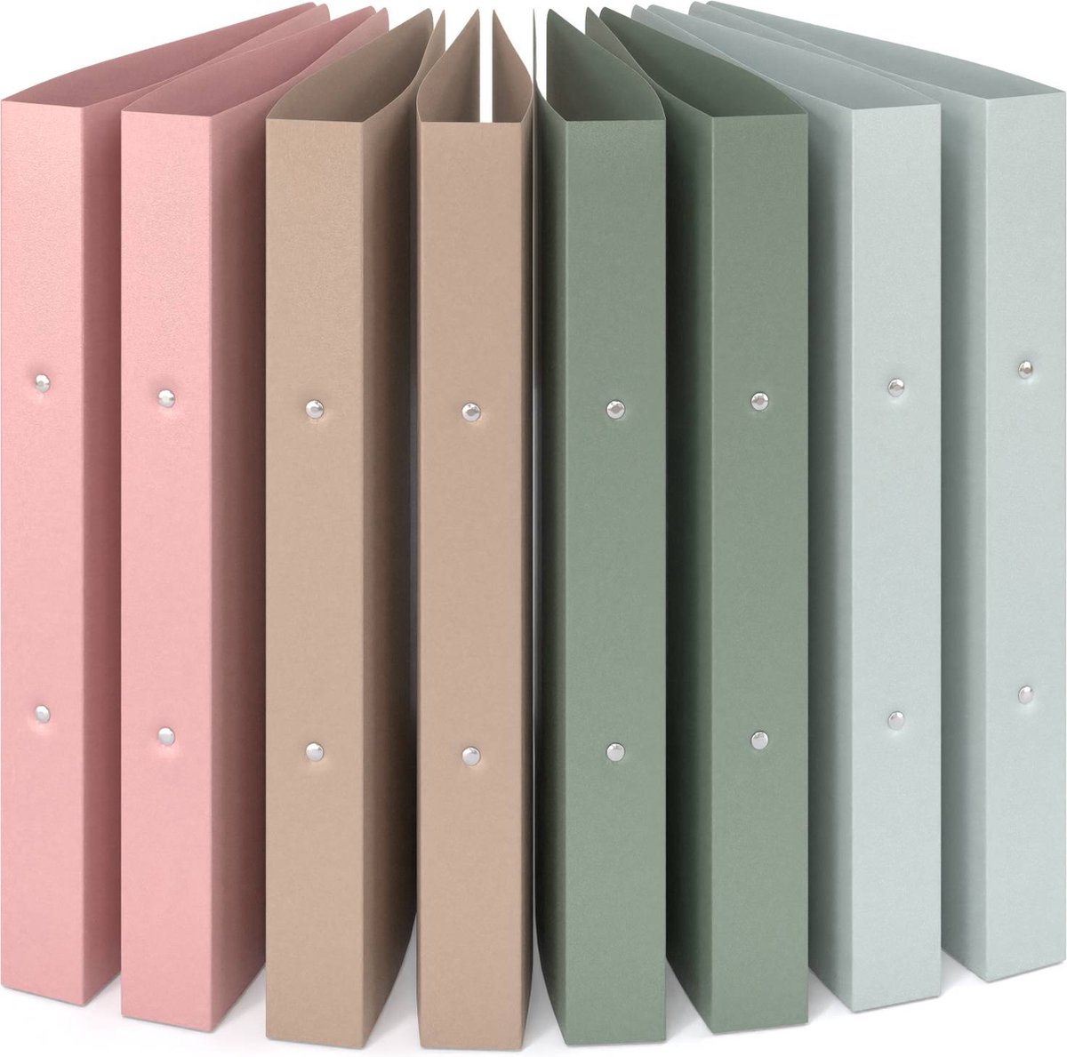 ACROPAQ - 8 x Ringmap - A4 met 2 ringen, Esthetisch mooie pastel ...