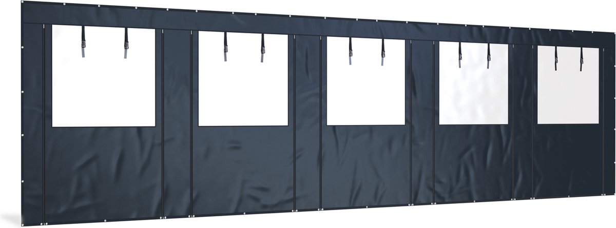 Veranda zeil PVC met raam en ritsen | 10 meter breed | 250cm hoog ...